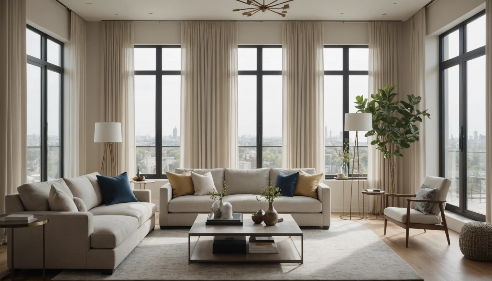 Fenêtre moderne : rideaux élégants pour une maison chic